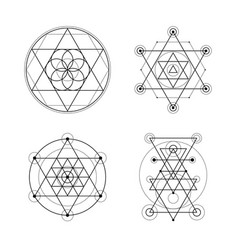 Sacred geometry set Royalty Free Vector Image - VectorStock