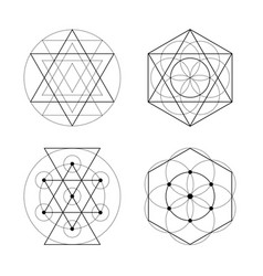 Sacred geometry set Royalty Free Vector Image - VectorStock