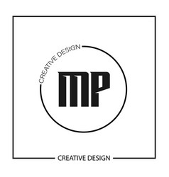 Initial letter mp logo template design Royalty Free Vector