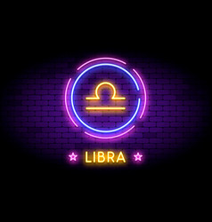 Libra zodiac sign on a night sky Royalty Free Vector Image