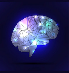 Polygon brain Royalty Free Vector Image - VectorStock