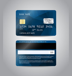 Credit card front and back side Royalty Free Vector Image