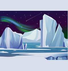 Beautiful arctic landscape Royalty Free Vector Image