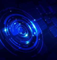 Abstract circle technology light blue background Vector Image