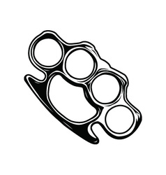 Brass knuckle Royalty Free Vector Image - VectorStock