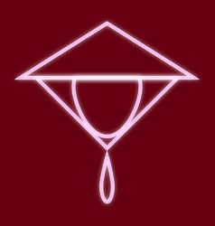 Chinese triangular hat is non Royalty Free Vector Image