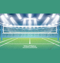 Cricket stadium with neon lights arena Royalty Free Vector