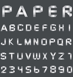 Paper Font Set Royalty Free Vector Image - VectorStock