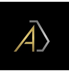 Aj logo monogram with emblem style isolated Vector Image