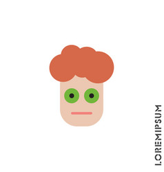 Meh boy man icon emoticon symbol modern Royalty Free Vector