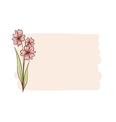 Aesthetic boho floral frame cute pastel border Vector Image