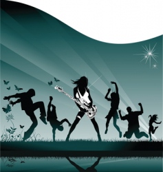 Sexy female rock band Royalty Free Vector Image