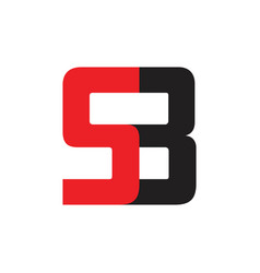 Triangle letter sb logo Royalty Free Vector Image
