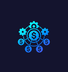 Financial efficiency icon Royalty Free Vector Image