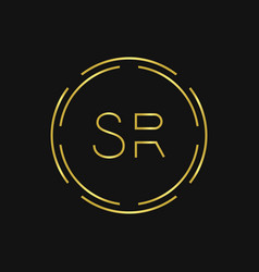 Initial sr logo design creative typography Vector Image