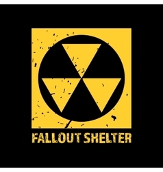 Fallout Shelter Vintage Nuclear Symbol Royalty Free Vector