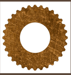 Copper gear Royalty Free Vector Image - VectorStock