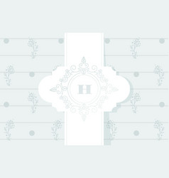 Hand drawn floral a monogram and logo Royalty Free Vector