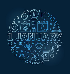 Template logo 1 year anniversary Royalty Free Vector Image