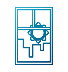 Cityscape window view Royalty Free Vector Image