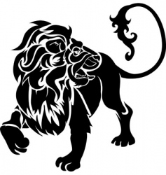 Zodiac sign lion horoscope sign lion african Vector Image