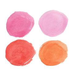 Watercolor background with red and pink drops Vector Image