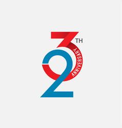 Number 23 logo design Royalty Free Vector Image