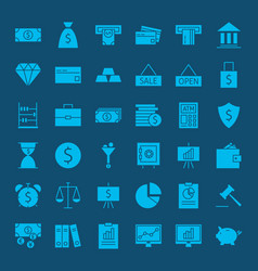 Finance icons isolated on transparent background Vector Image