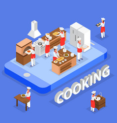 Bakery isometric concept Royalty Free Vector Image