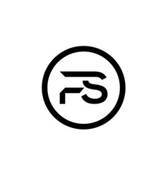 Initial letter fs logo design template creative Vector Image