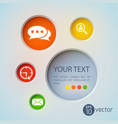 Round data pictograms background Royalty Free Vector Image