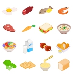 Food 100 icons universal set for web and ui Vector Image