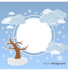 Winter cloud theme image 2 Royalty Free Vector Image