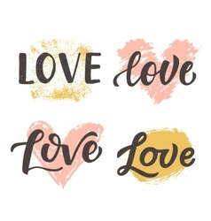 Greetings lettering set Royalty Free Vector Image