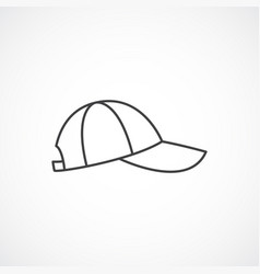 Baseball cap line icon Royalty Free Vector Image