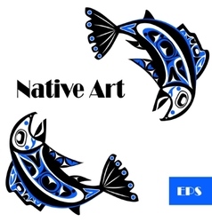 Native salmon Royalty Free Vector Image - VectorStock