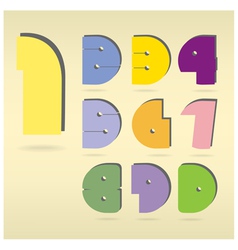 A tree with a number four figure Royalty Free Vector Image