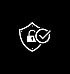 Security status icon flat design Royalty Free Vector Image