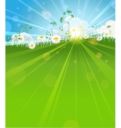 Cartoon summer landscape Royalty Free Vector Image
