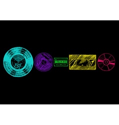 Media evolution set Royalty Free Vector Image - VectorStock