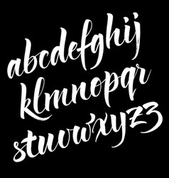 Alphabet brush lettering Royalty Free Vector Image