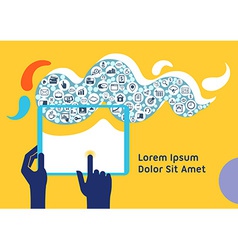 Voice text manual data input Concept Royalty Free Vector