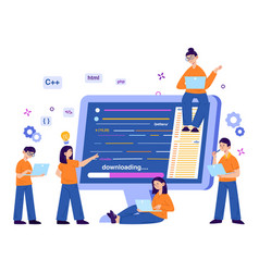 Software developer character programmer Royalty Free Vector