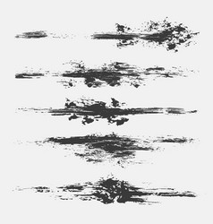 Set grunge brush strokes Royalty Free Vector Image