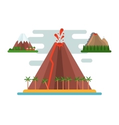 Volcano eruption Royalty Free Vector Image - VectorStock