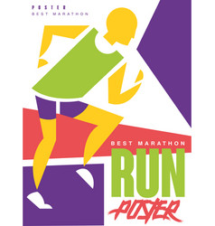 Run for fun logo design inspirational and Vector Image