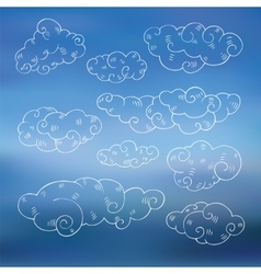 Vintage cloud background design Royalty Free Vector Image