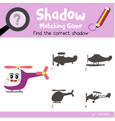Shadow matching game shape 2 Royalty Free Vector Image