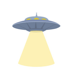 Ufo spaceship with light beam Royalty Free Vector Image