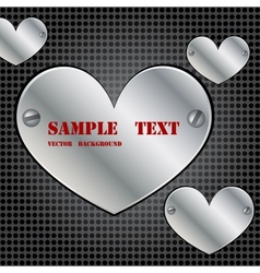 Metal heart Royalty Free Vector Image - VectorStock
